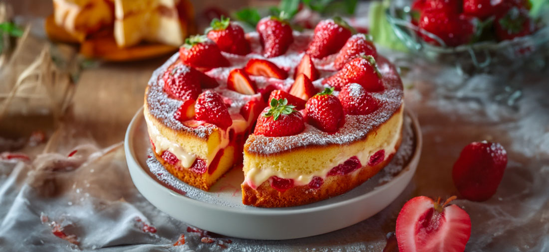 Gâteau au yaourt et fraises – Chef